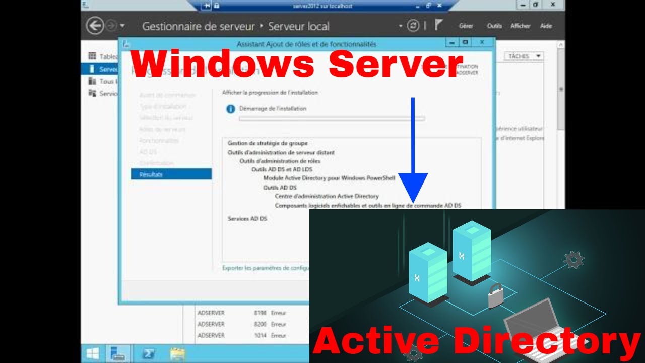 Ad Ds Server Role Déployer L Active Directory Domain Service Sous Windows Server Youtube