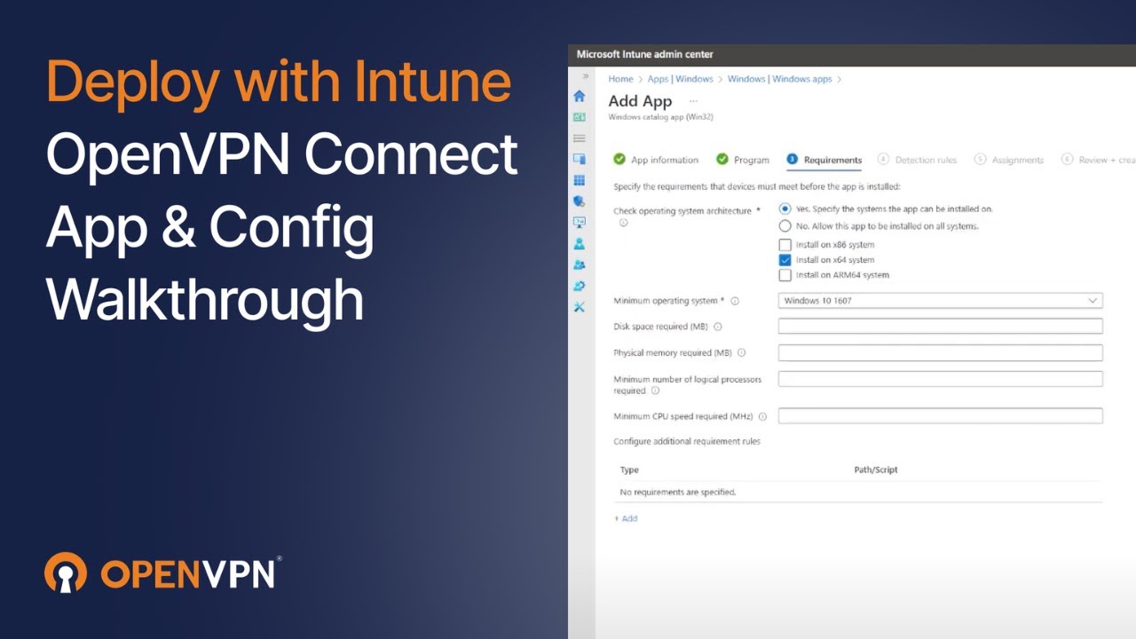 How to Deploy OpenVPN Connect App Using Microsoft Intune - YouTube