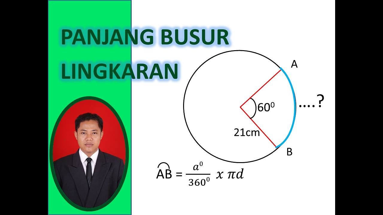 Cara mencari panjang busur Lingkaran - YouTube
