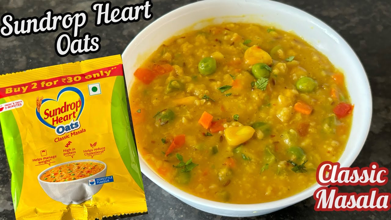 Sundrop Heart Oats Classic Masala | How to make Sundrop Heart Oats ...