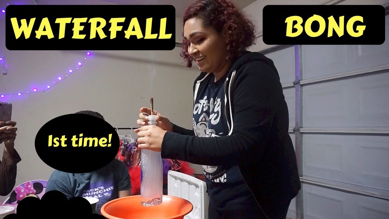 FIRST TIME HITTING A WATERFALL BONG! - YouTube
