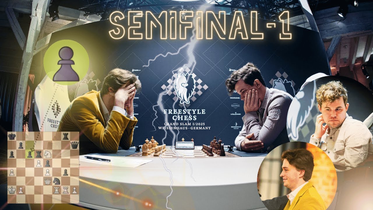 World No. 1 Magnus Carlsen VS 20 Year Old Vincent Keymar | Semifinal 1 ...