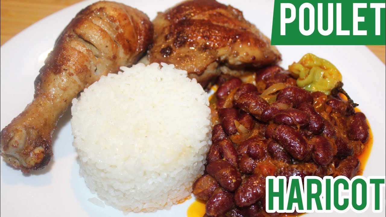 HARICOTS ROUGES (L'HUILE DE PALME) RIZ AU POULET FRIT. - YouTube