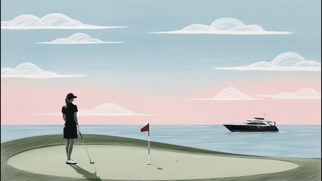 Bossa Nova Serenity: Minimalist Golf Course Art for Relaxation - YouTube
