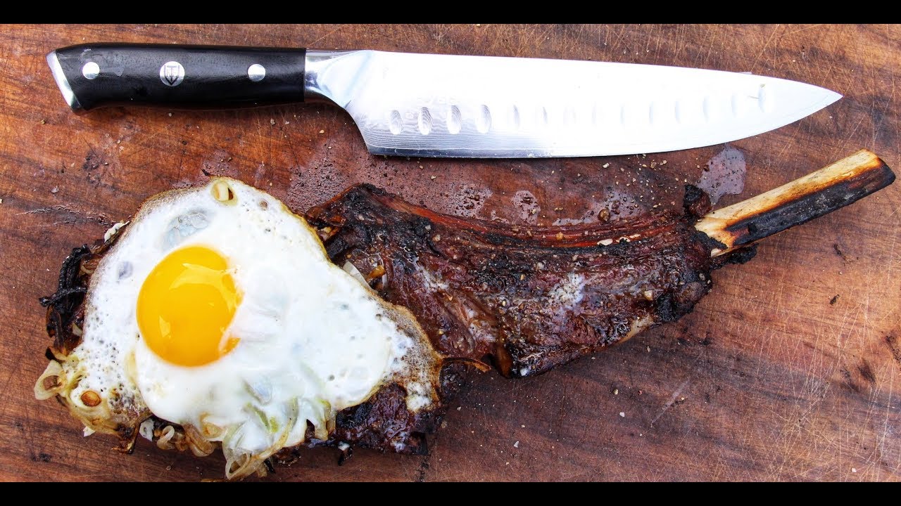 CAVEMAN BISON TOMAHAWK STEAK - deutsches BBQ-Video - 0815BBQ - YouTube
