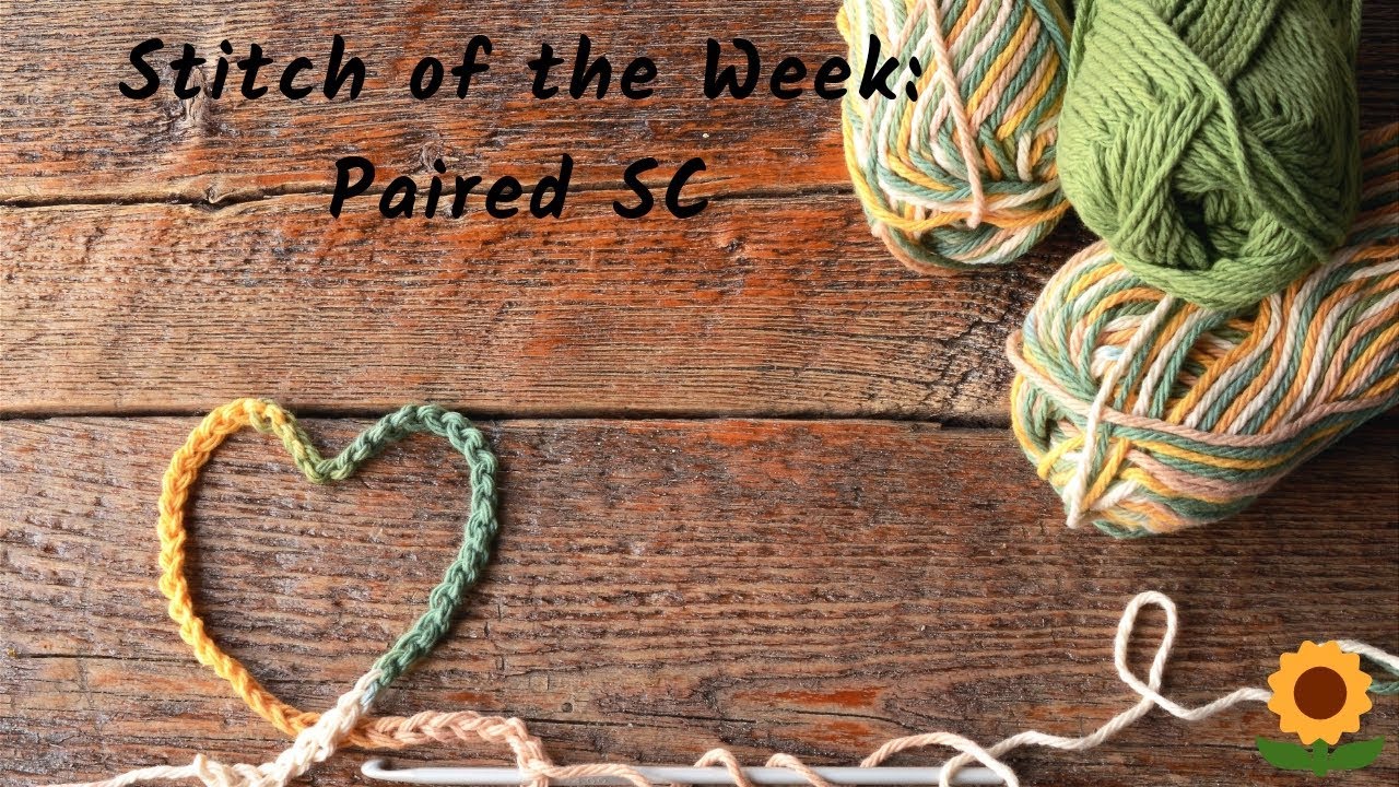 How To Crochet The Paired Single Crochet Stitch (PSC) Tutorial - YouTube