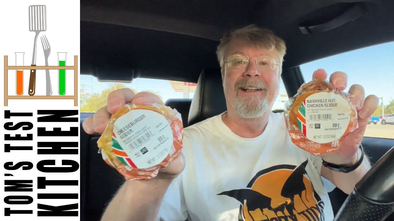 Cheese Burger & Nashville Hot Chicken | New Sliders from 7-Eleven - YouTube