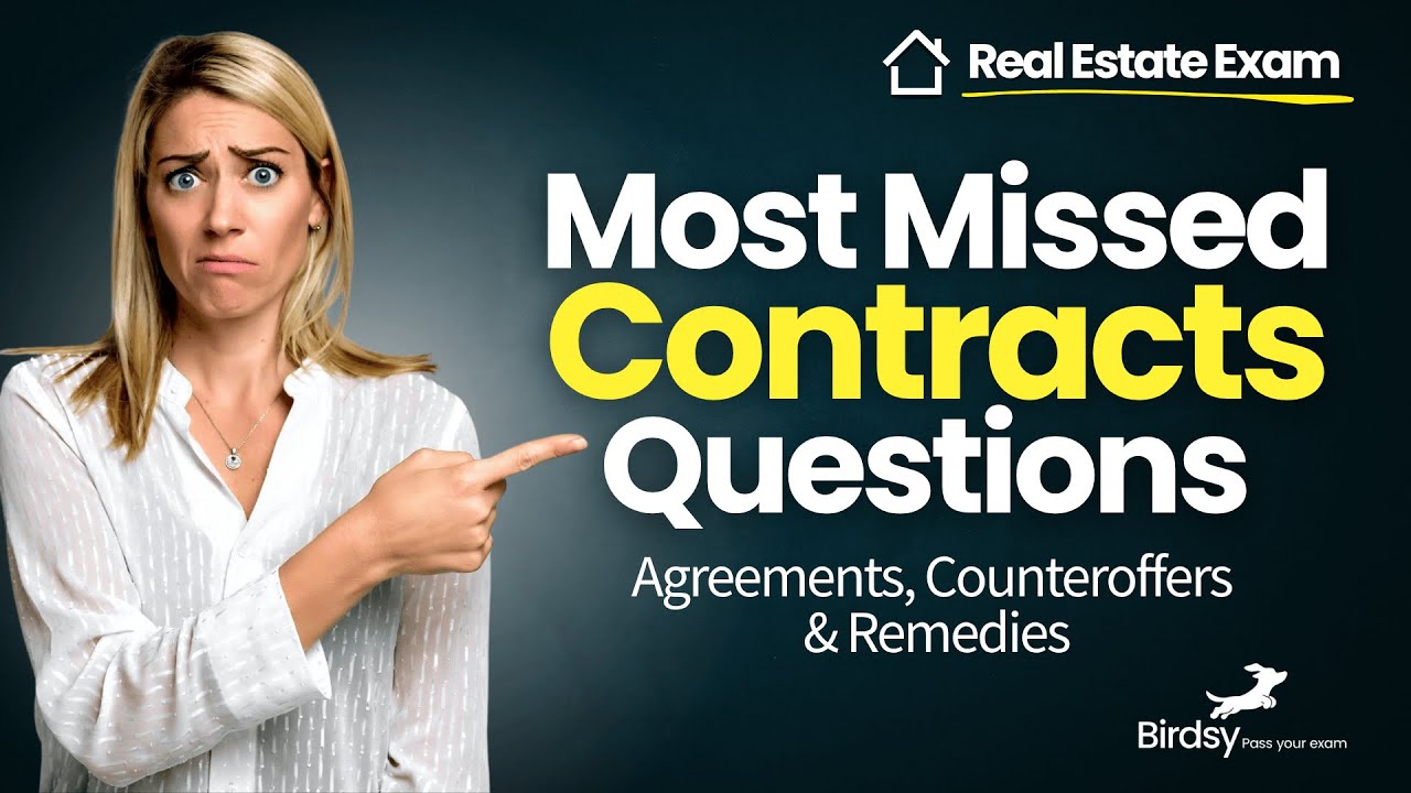 ⚖️ Pass Your Real Estate Exam: Contracts Questions You Can't Afford to Miss - YouTube