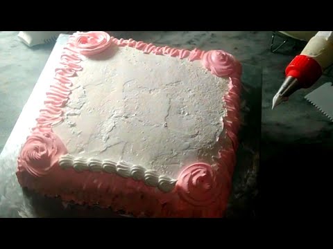 Square Cake Decoration Tutorial| easy cake decoration idea|birthday ...