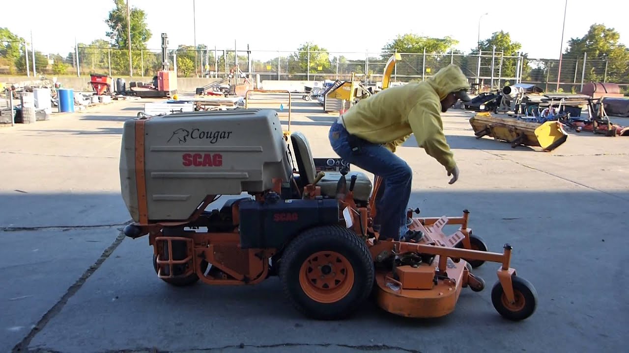 Scag Cougar Zero Turn Riding Lawn Mower - YouTube