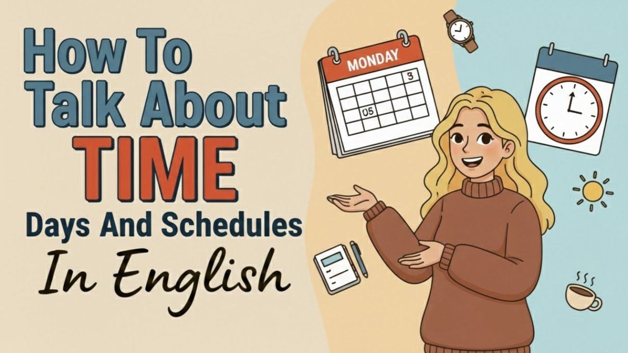 How To Talk About Time | Days And Schedules In English | Easy Practice ...