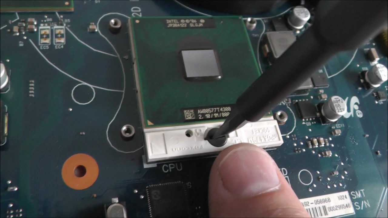 How to disconnect or change the processor on a laptop ? - YouTube