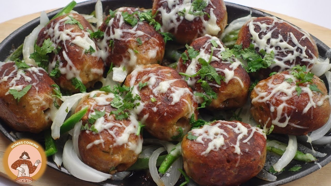 Chicken Cheese Gola Kabab Recipe By Homies Cooking - YouTube