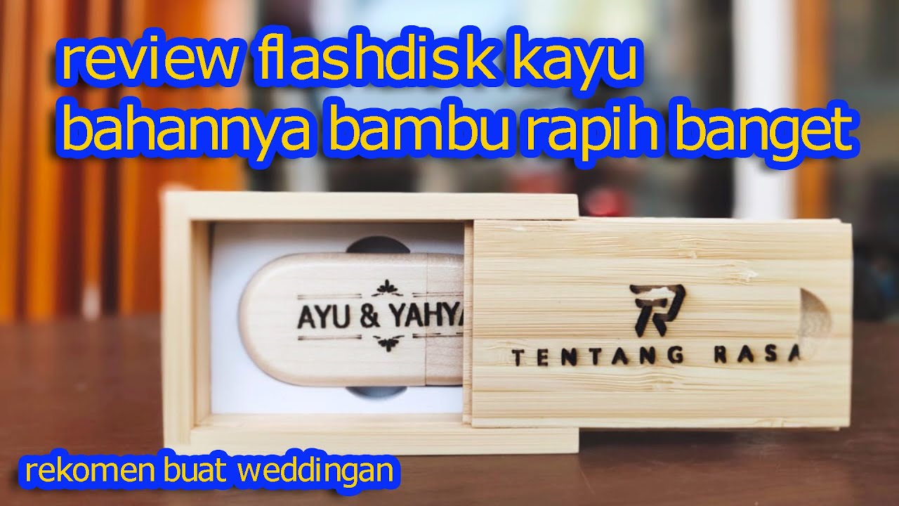 SUPPLAYER FLASHDISK KAYU FD BAMBU BOX 16GB COCOK BUAT WEDDING SOUVERNIR ...