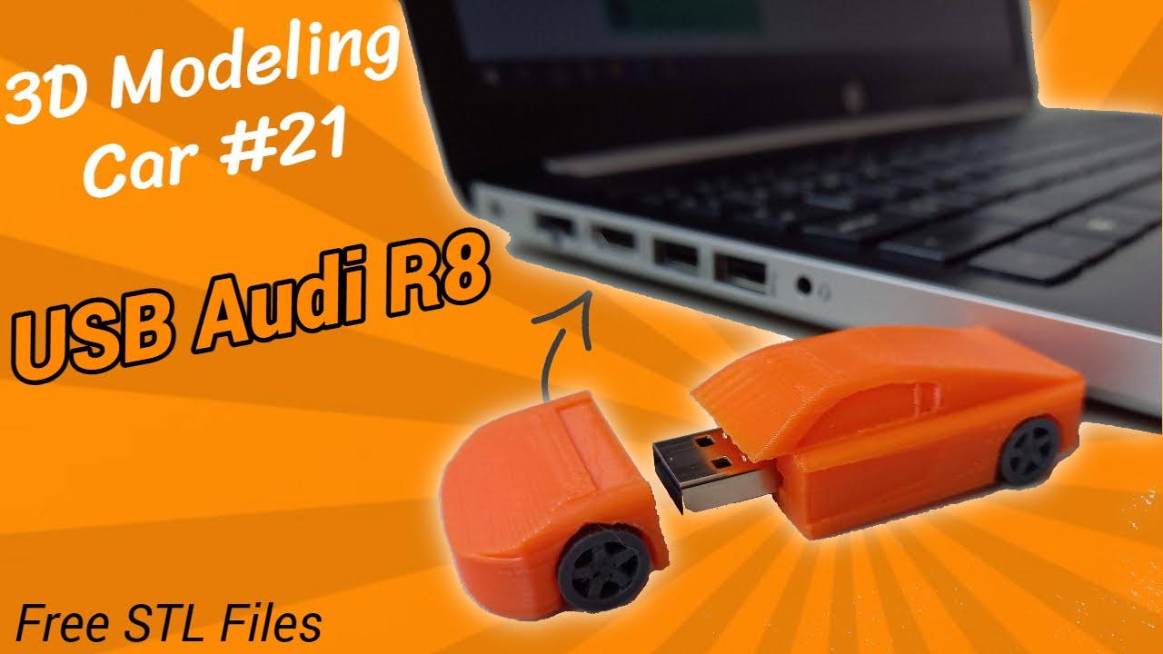 DIY USB Audi R8 - 3D Modeling Car #21 - YouTube