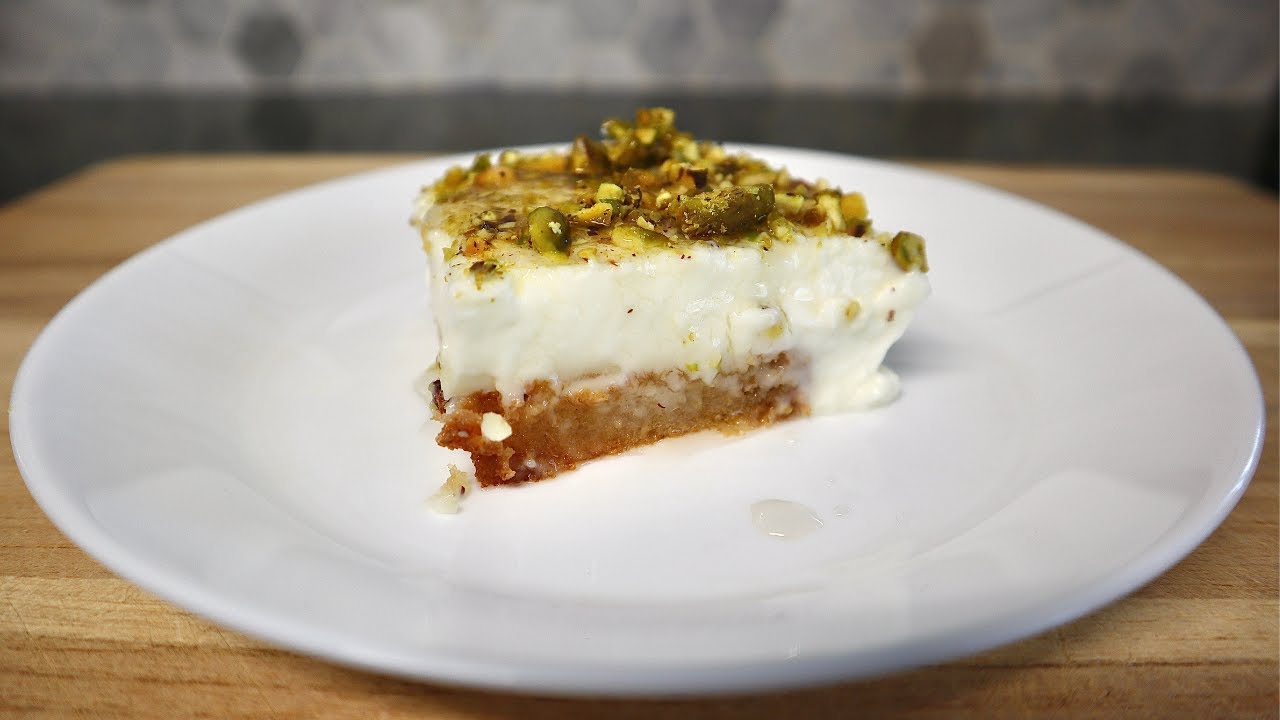 How to Make Ashta | Milk Pudding Pistachio Dessert | Aysh Al Saraya ...
