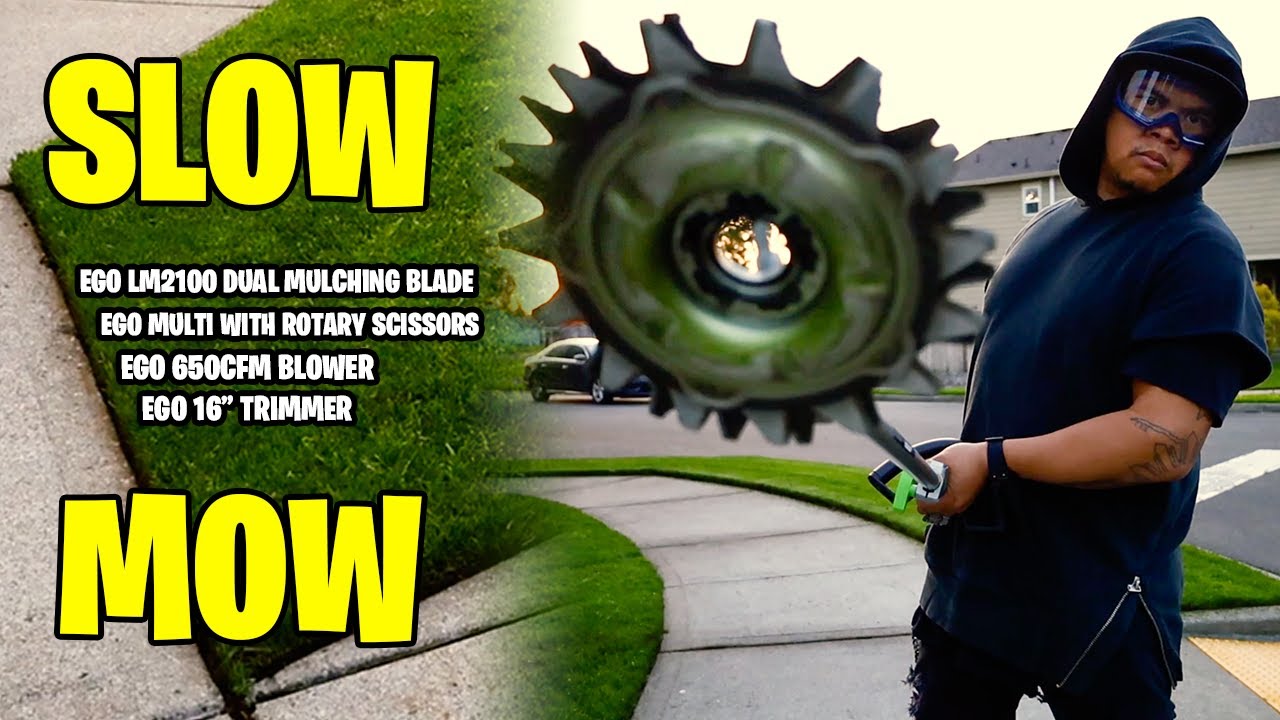 SLOW "MOW" DUSK MOWING VIDEO ~ EGO EVERYTHING with Rotary Scissors ...