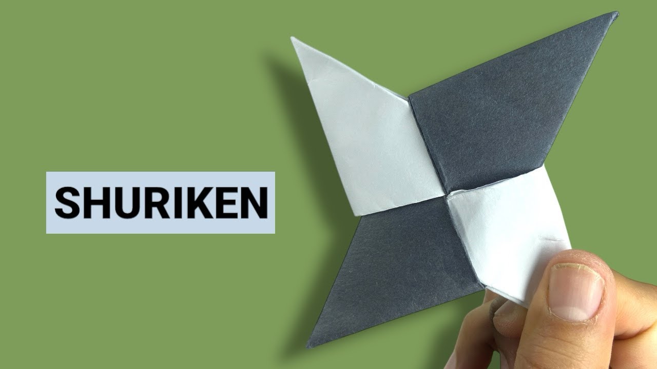 Como hacer un SHURIKEN de PAPEL - Origami facil - YouTube