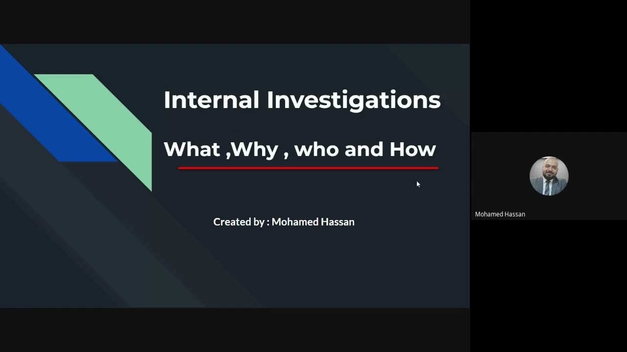 Free Session Part 5 Internal investigation ( Processes - Procedures ...