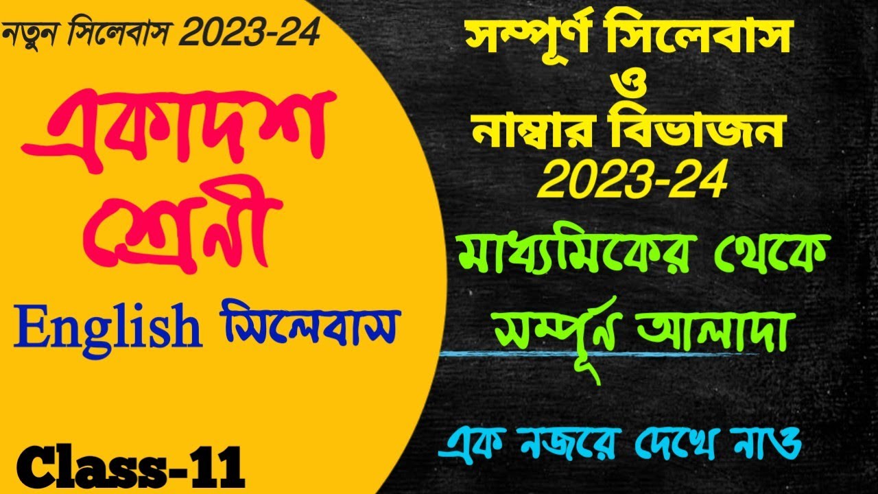 Class 11 English Syllabus 2023-24 || Class 11 english । New Syllabus ...