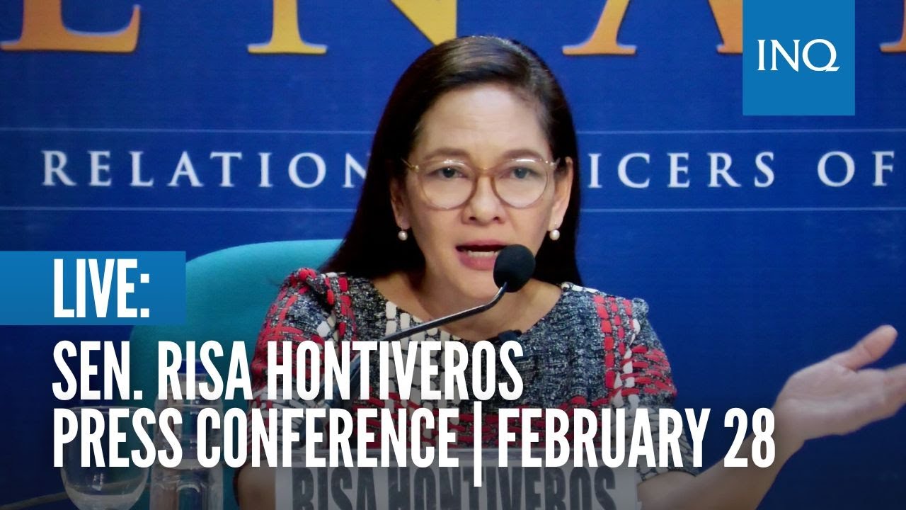 LIVE: Sen. Risa Hontiveros press conference | February 28 - YouTube