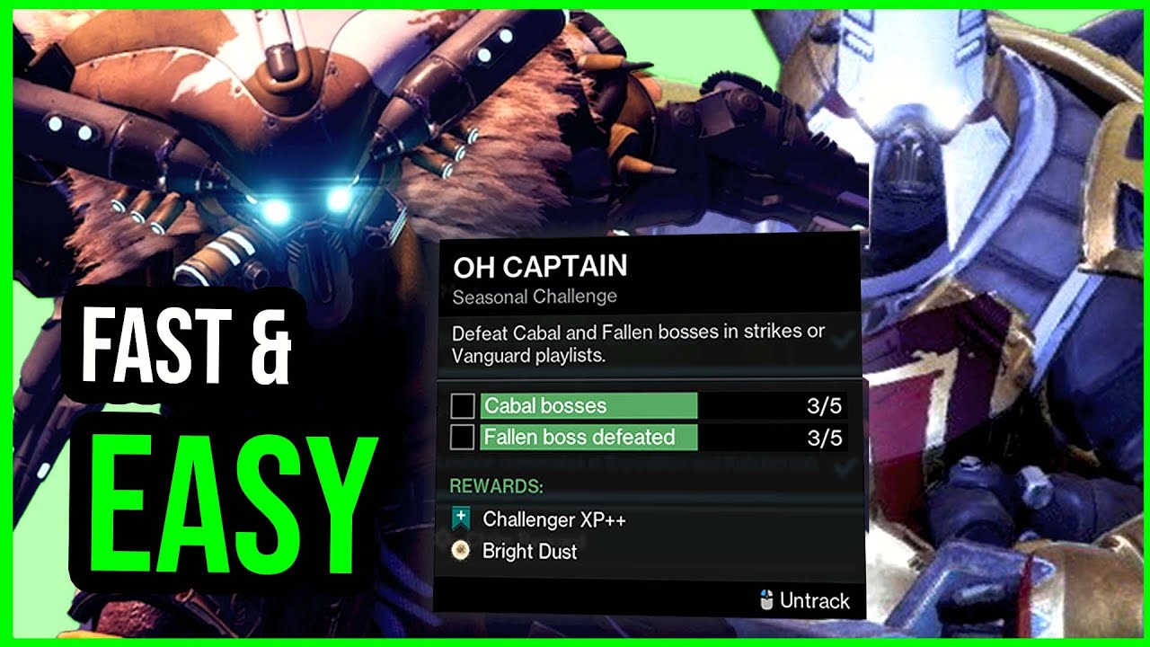 Fast & Easy OH CAPTAIN Seasonal Challenge Destiny 2 Guide - YouTube