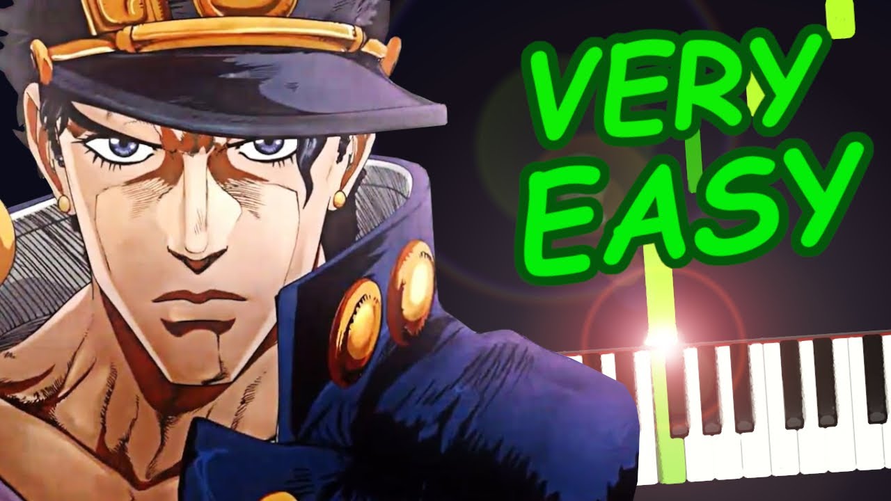 Jotaro's Theme (JoJo Stardust Crusaders) - VERY EASY Piano Tutorial for ...