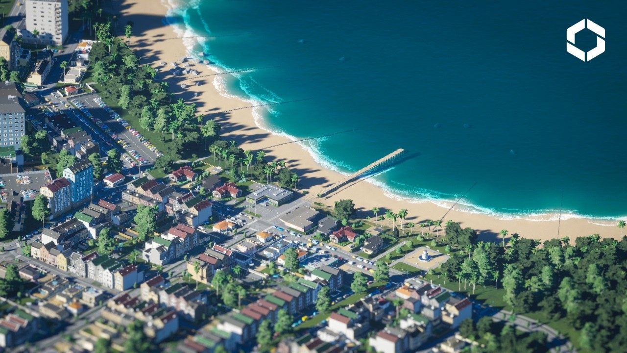 Coastal Town with Custom Sea Defence – Cities Skylines 2 - YouTube