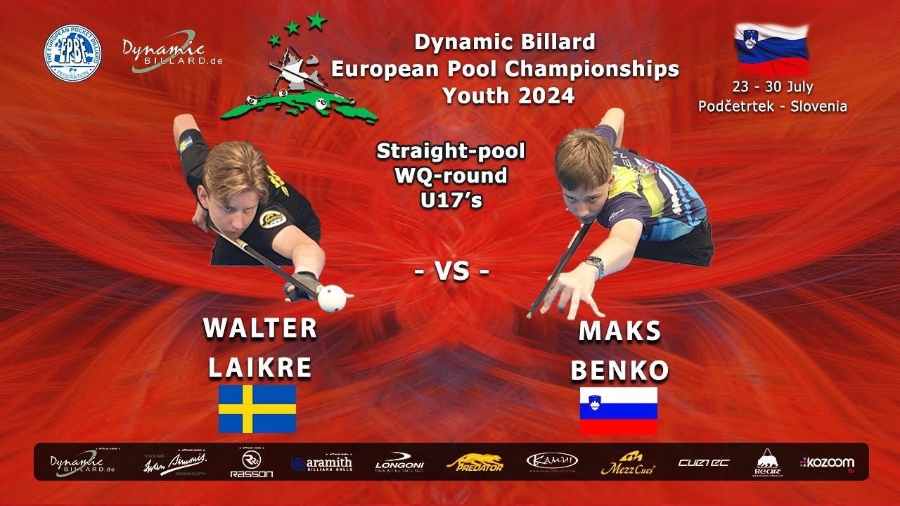 Day 1: Youth Straight-pool discipline; Dynamic Billard European Pool ...