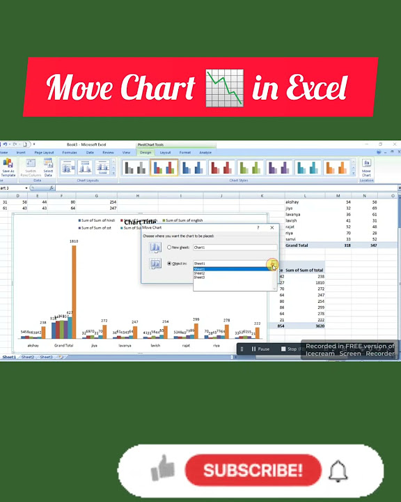 Move Chart in Excel #shorts #youtubeshorts #excel #exceltips # ...