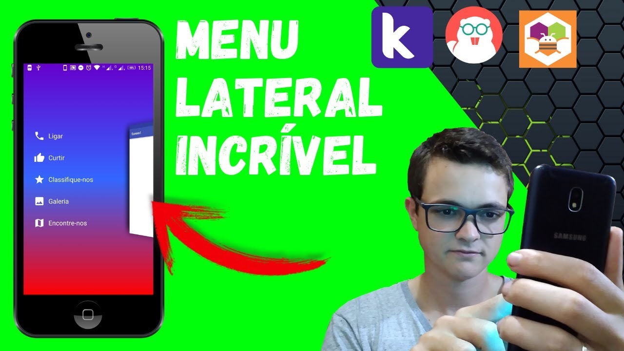 Criar app Menu Lateral Incrível Kodular App Inventor Thunkable - YouTube
