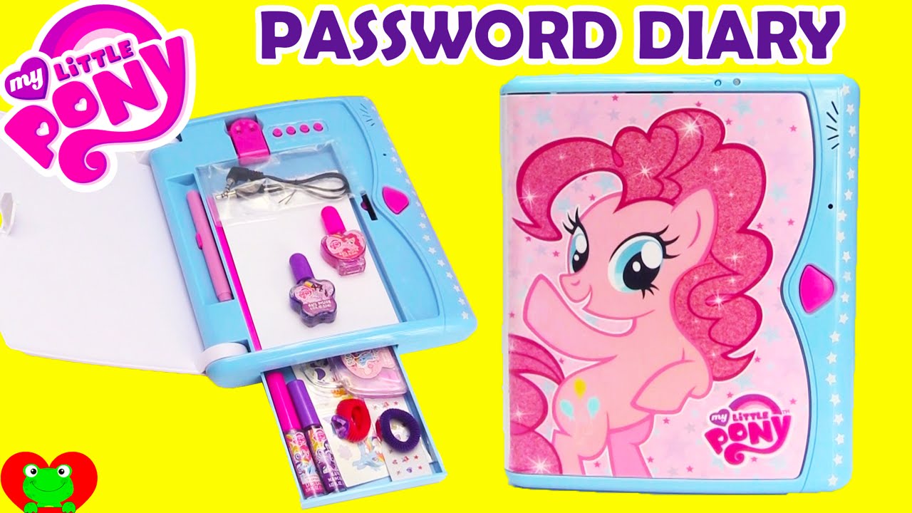 My Little Pony Password Diary Pinkie Pie and Cosmetic Backpack - YouTube