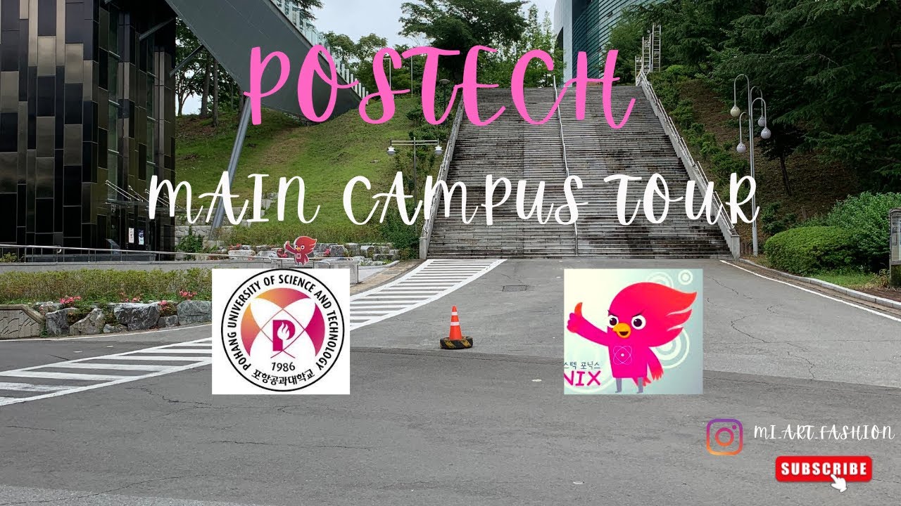 POSTECH Main Campus Tour + inside the STUDENT UNION bldg || PLACES || # ...