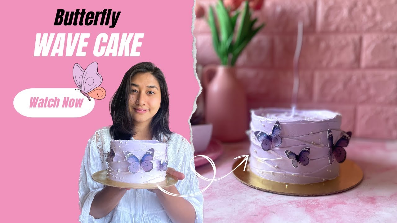 Butterfly wave cake | Butterfly cake | Wave cake | How to make ...