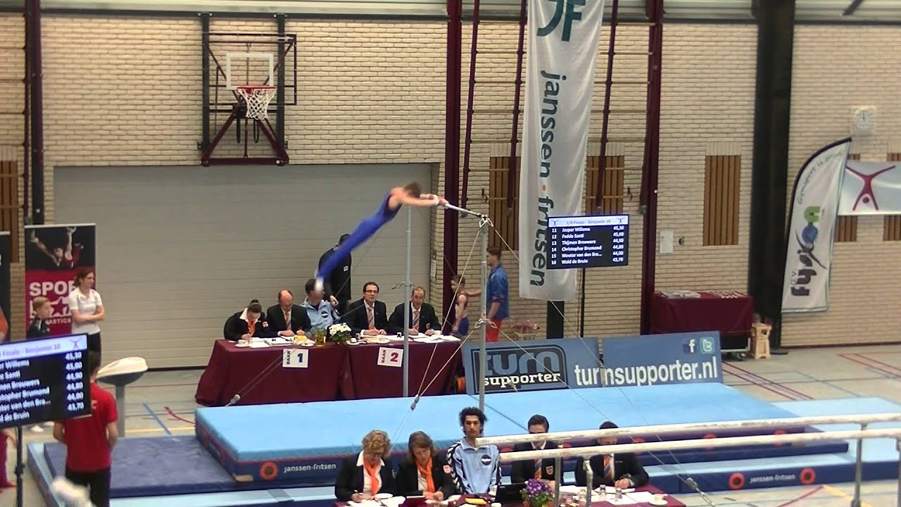 achtste finale NK Turnen Nijverdal maart 2016 Rekstok Alex Ravens - YouTube