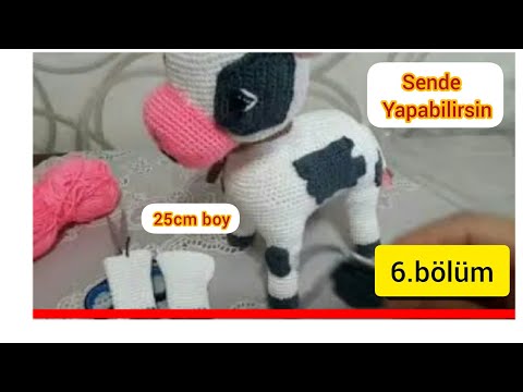 Amigurimi Buzağı nasıl yapılır 6. bölüm  Ağız yapımı kahkül yapımı