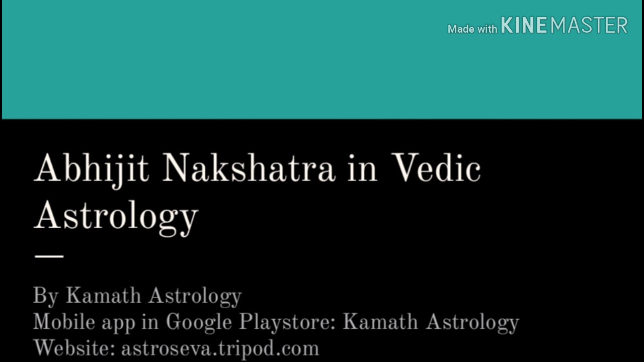 Understanding Abhijit Nakshatra in Vedic Astrology - YouTube