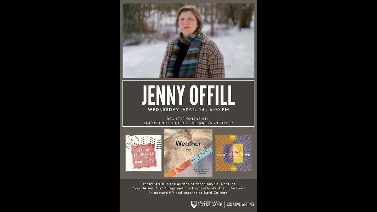 Jenny Offill - April 14th, 2021 - YouTube