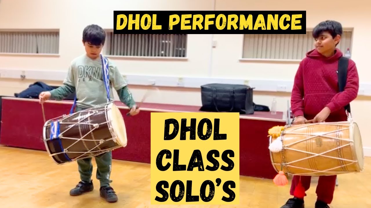 DHOL PERFORMANCE AT DHOL CLASS LESSON | PLAYING THE DHOL AT MINISTRY OF ...