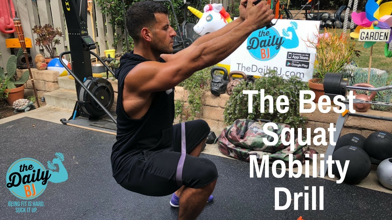 The Best Squat Mobility Drill | BJ Gaddour Lower Body Workout - YouTube
