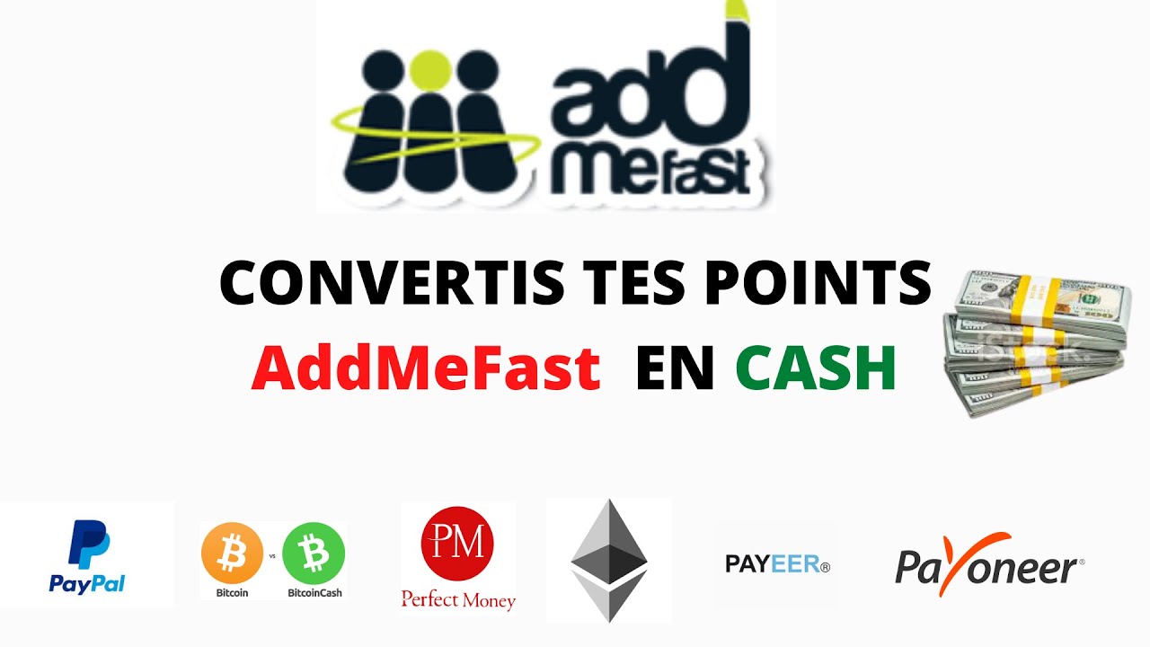 AddMeFast COMMENT ECHANGER SES POINTS AddMeFast EN CASH AVEC PLAYER UP ...
