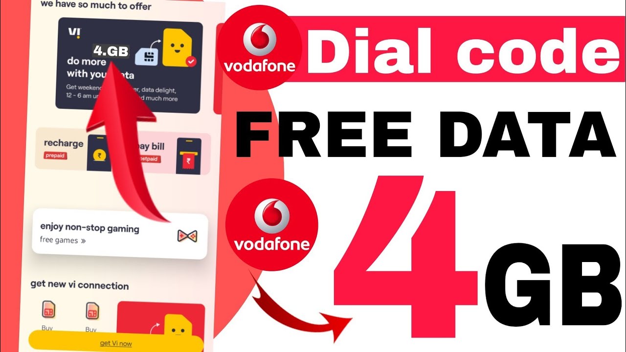 Vi free 4GB data new code 2023 | Vi free data 2023 | Vi free data code ...