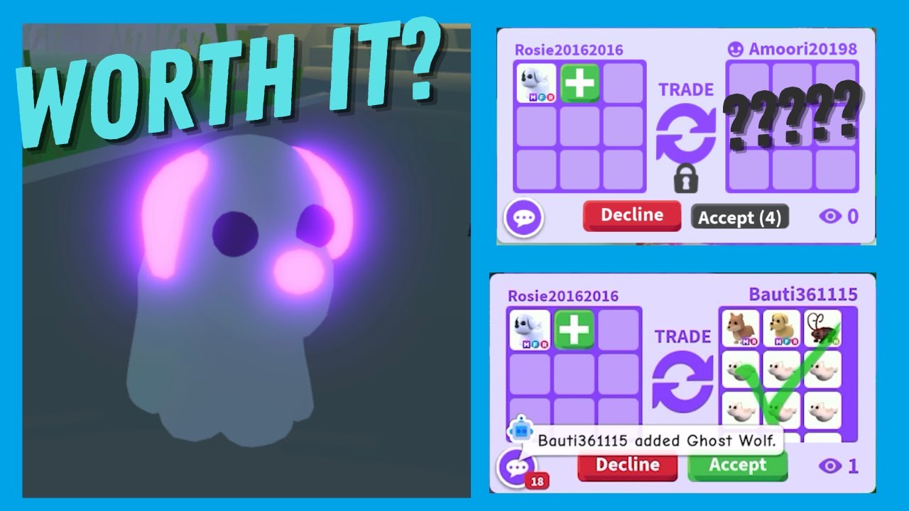 Trading One of The First Mega Ghost Dogs in Adopt Me Halloween Update ...