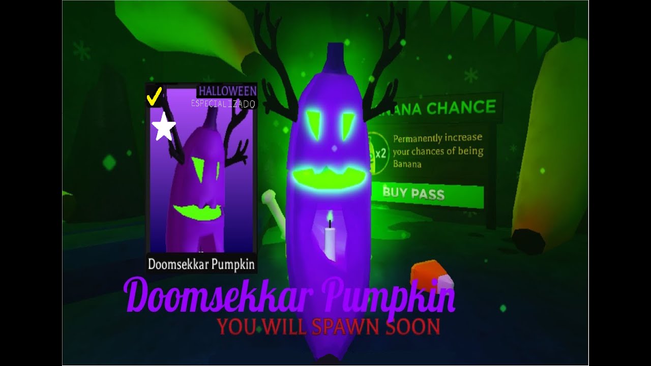 Doomsekkar pumpkin skin | banana eats gameplay - YouTube