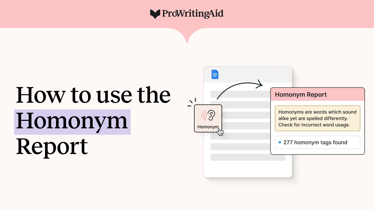 How to use the Homonym Report - YouTube