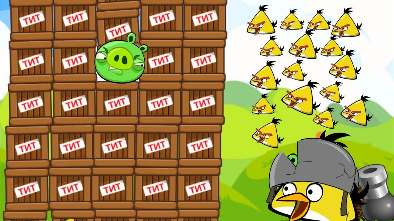 Angry Birds Collection 1 - CANNON MAD CHUCK SHOOT 100 BIRDS TO TNT PIGS ...