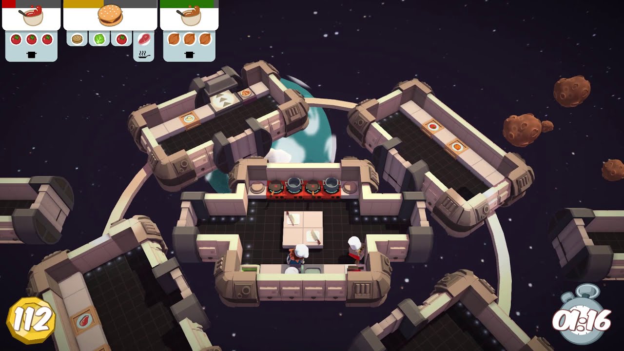 CW Plays Overcooked 1 Level 6-4 One Star Space Co-Op - YouTube