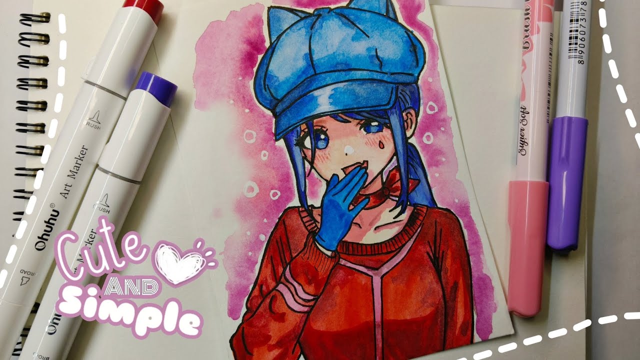 Mita drawing full colouring process ♡ || Mita game character from ...