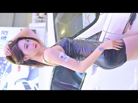 4K Fancam Model#22 YuTong 雨桐 Black Leather Mini Dress Shenzhen Auto Salon 250301