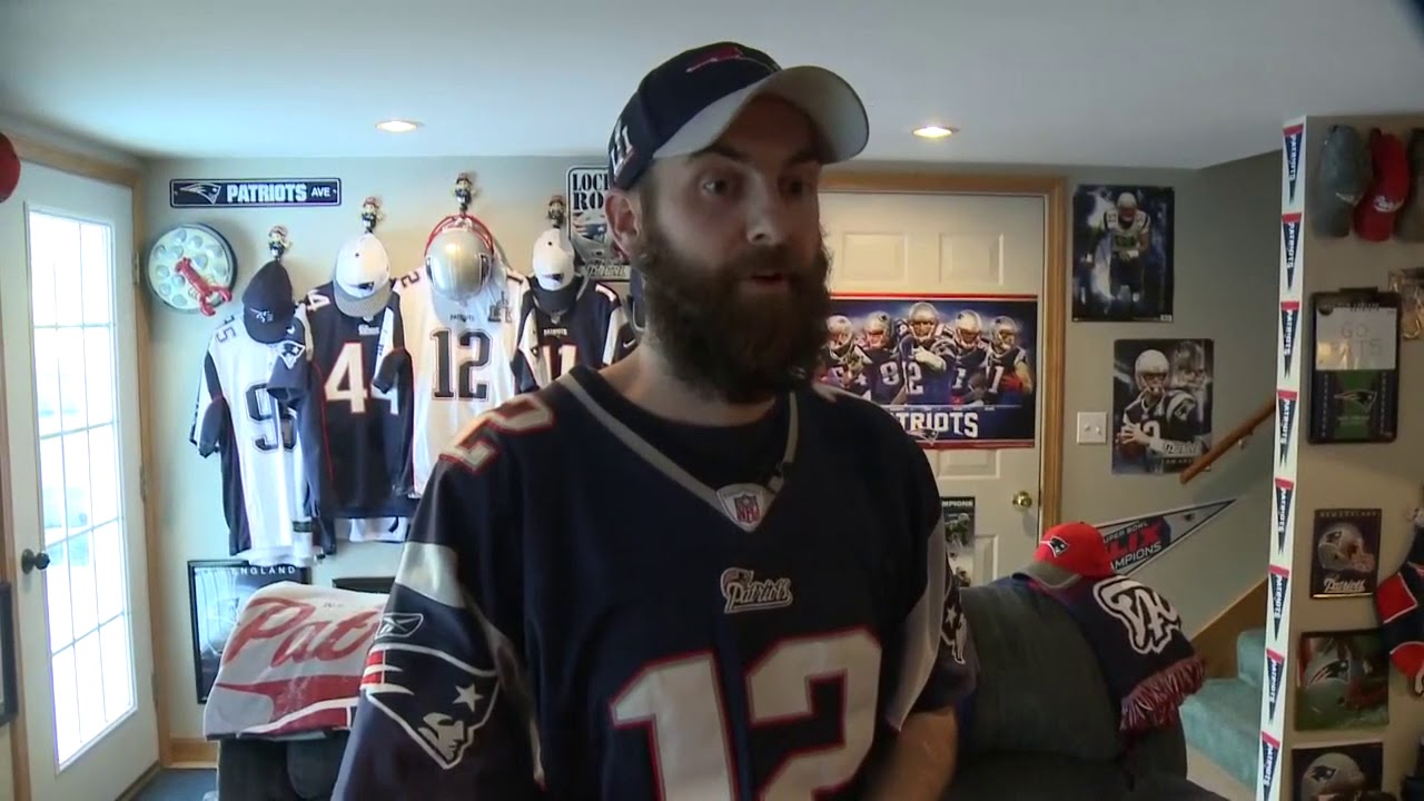 Pats Fan Tour of Fan Cave - YouTube
